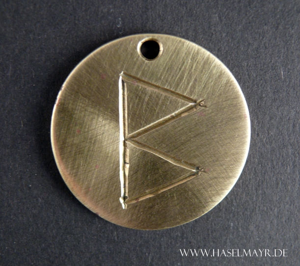 Rune Messing groß: Beorc/Berkana/B | Shop Schmiedekunst Haselmayr